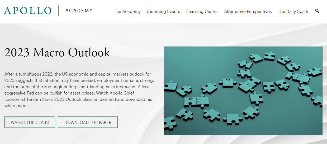 2023 Economic and Capital Markets Outlook - Apollo Academy