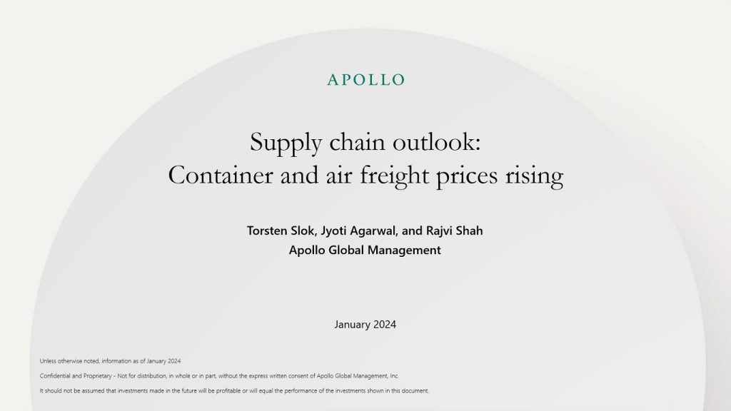 Supply Chain Issues Coming Back for Container and Air - Apollo Academy