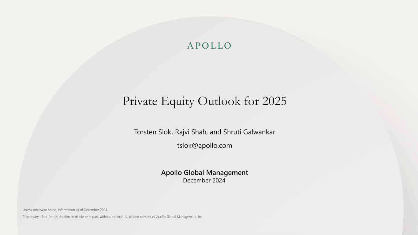 2025 Outlook for Private Equity - Apollo Academy